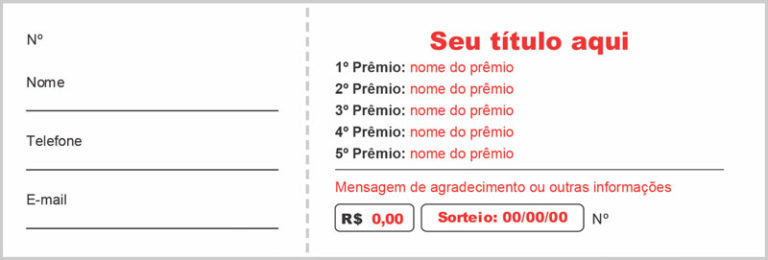 5 Modelos de Rifas para download - AGráfica